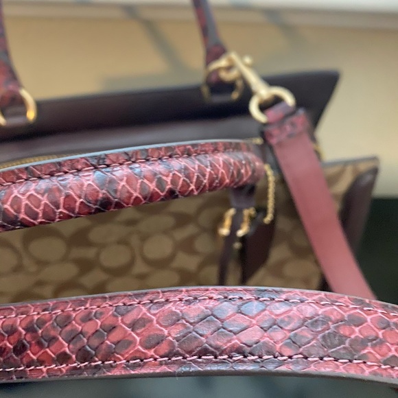 Coach | Bags | Coach Satchel With Snakeskin Straps | Poshmark